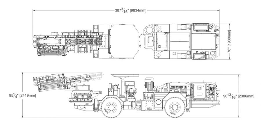 Foreuse de production avec transporteur diesel – CMAC-Thyssen